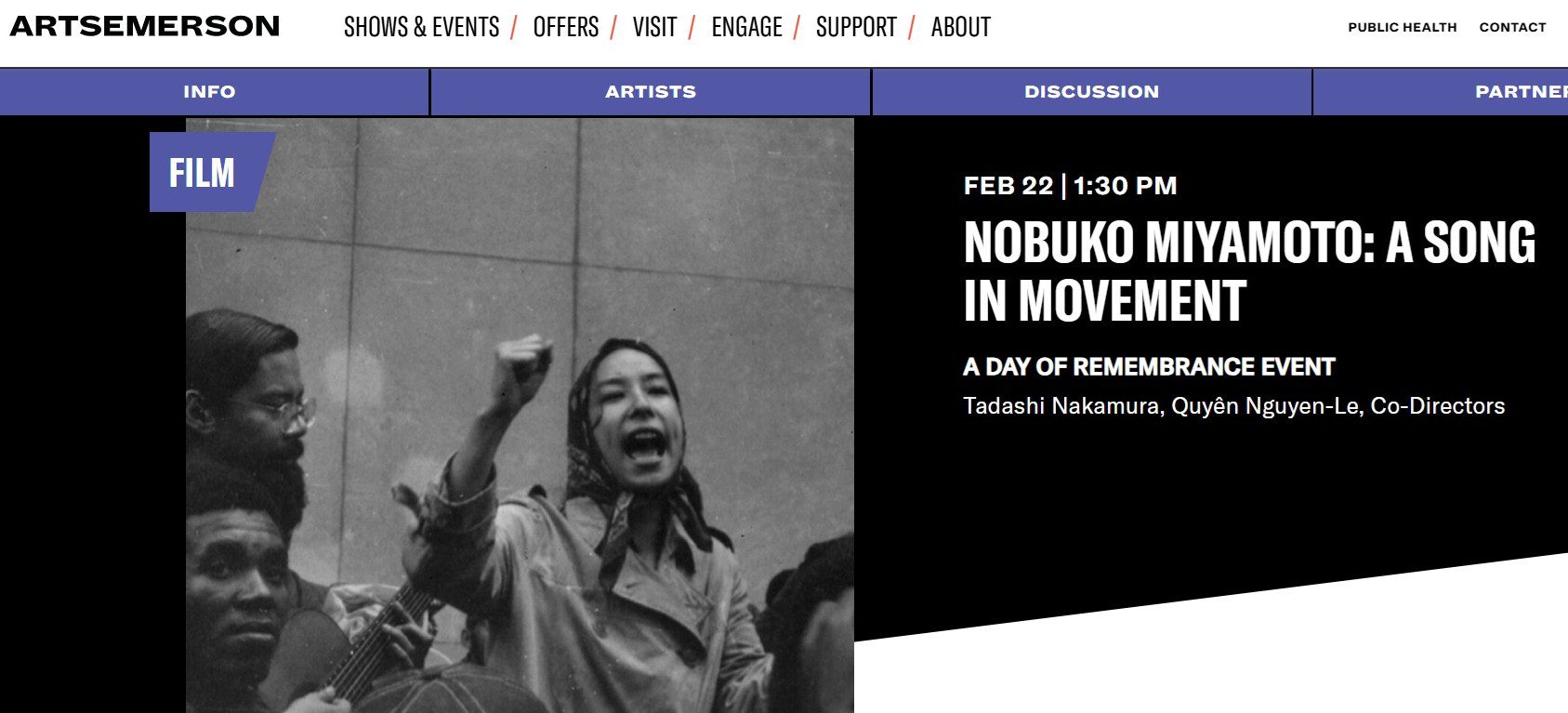 Nobuko Miyamoto: A Song in Movement - Downtown Boston Alliance